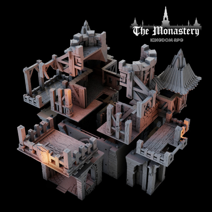 3D Printable Medieval Monastery - Kingdom RPG: The Monastery ...