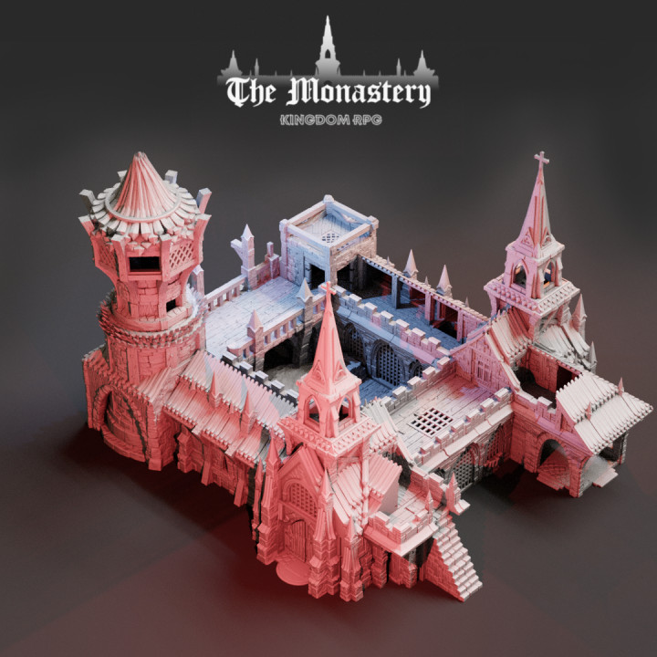 3D Printable Medieval Monastery - Kingdom RPG: The Monastery ...