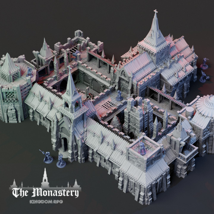 3D Printable Medieval Monastery - Kingdom RPG: The Monastery ...
