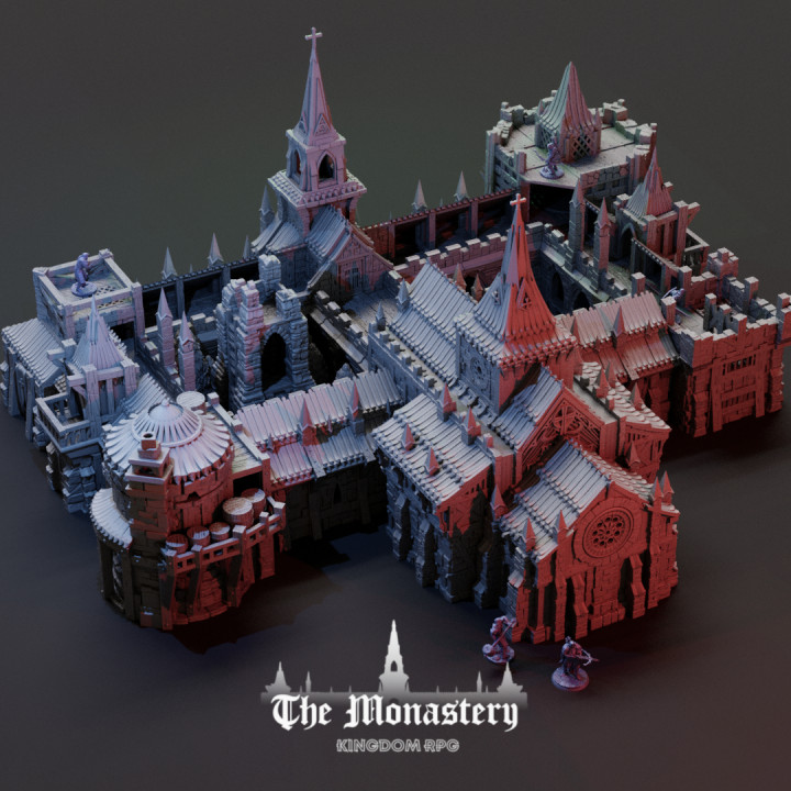 3D Printable Medieval Monastery - Kingdom RPG: The Monastery ...