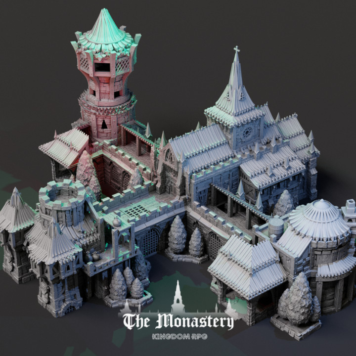 3D Printable Medieval Monastery - Kingdom RPG: The Monastery ...