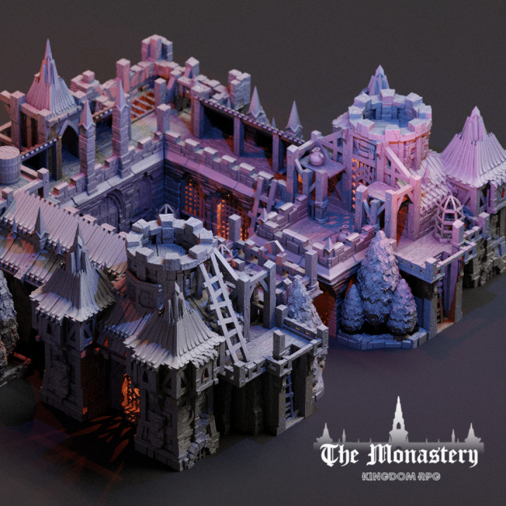 3D Printable Medieval Monastery - Kingdom RPG: The Monastery ...