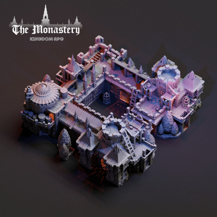 3D Printable Medieval Monastery - Kingdom RPG: The Monastery ...