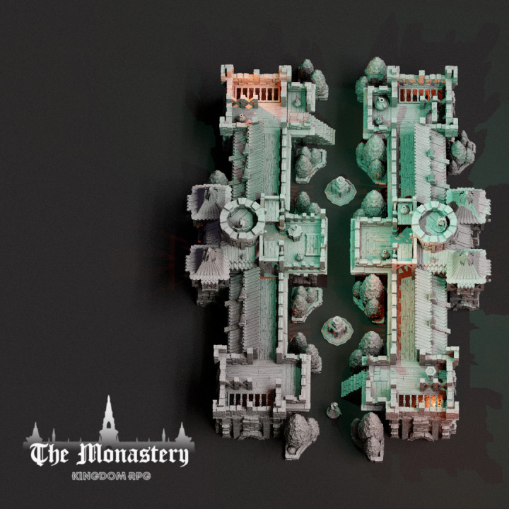 3D Printable Medieval Monastery - Kingdom RPG: The Monastery ...