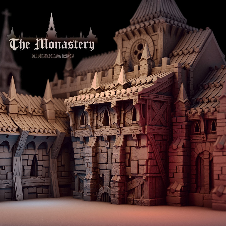 3D Printable Medieval Monastery - Kingdom RPG: The Monastery ...