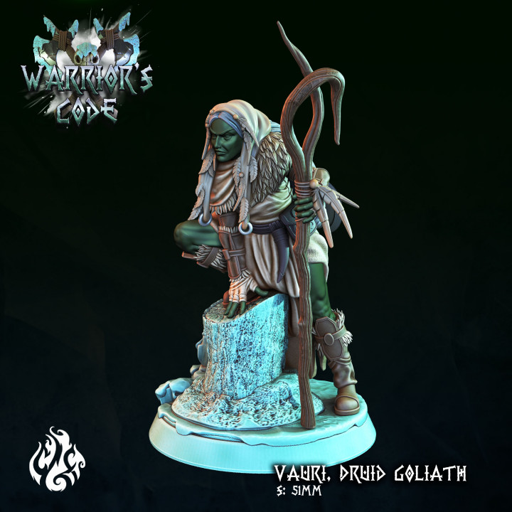 3D Printable Vauri, Druid Goliath by Crippled God Foundry