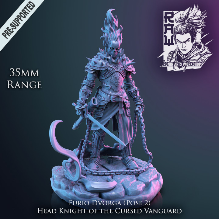 3D Printable Furio Dvorga - Cursed Knight (Pose 2) by Ronin Arts Workshop