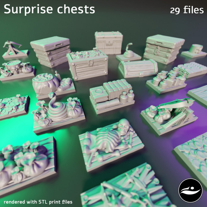 3D Printable Surprise chests ! Customable design and content by Suhland ...