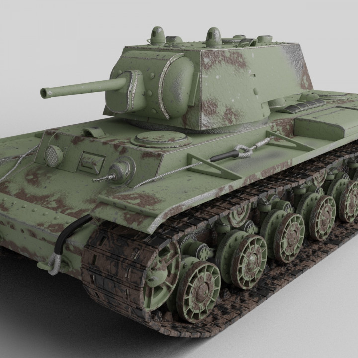3D Printable KV-1 Tank Model Kliment Voroshilov by sliceables