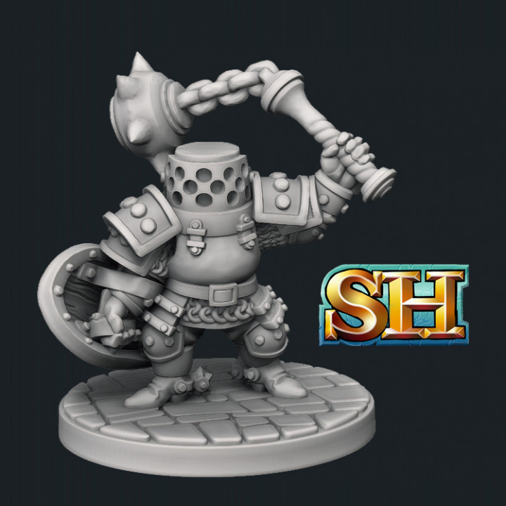 3D Printable Halfling Knight by Stonehaven Miniatures