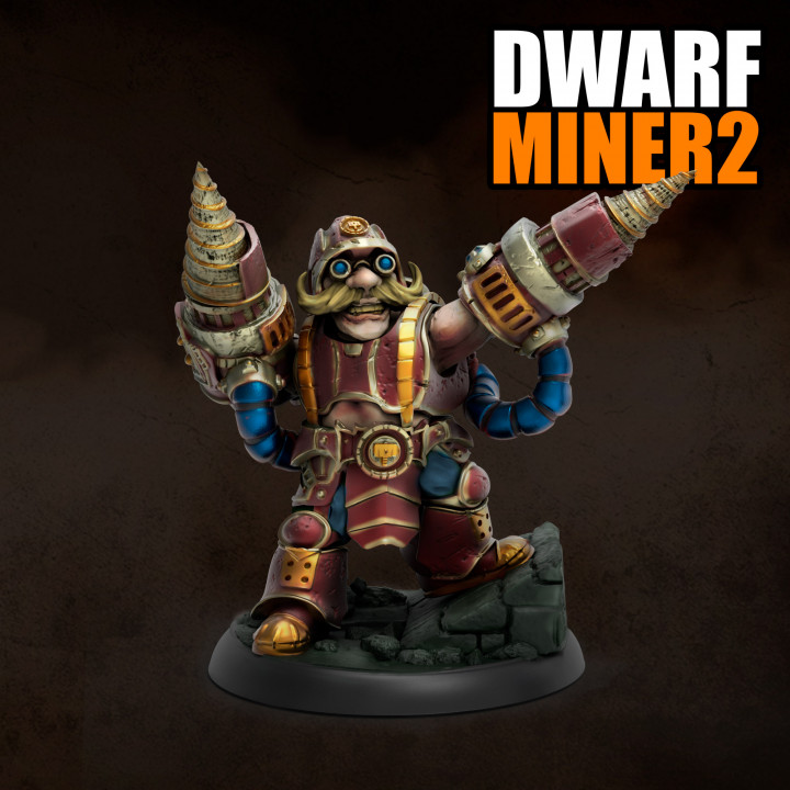 3D Printable CHARACTERS SET - MINE WAR - PART 2: DWARF DEFENSE - MINERS ...