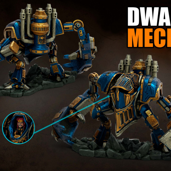 3D Printable MINE WAR - PART2: DWARF DEFENSE - MECHA AND MECHANIC by ...