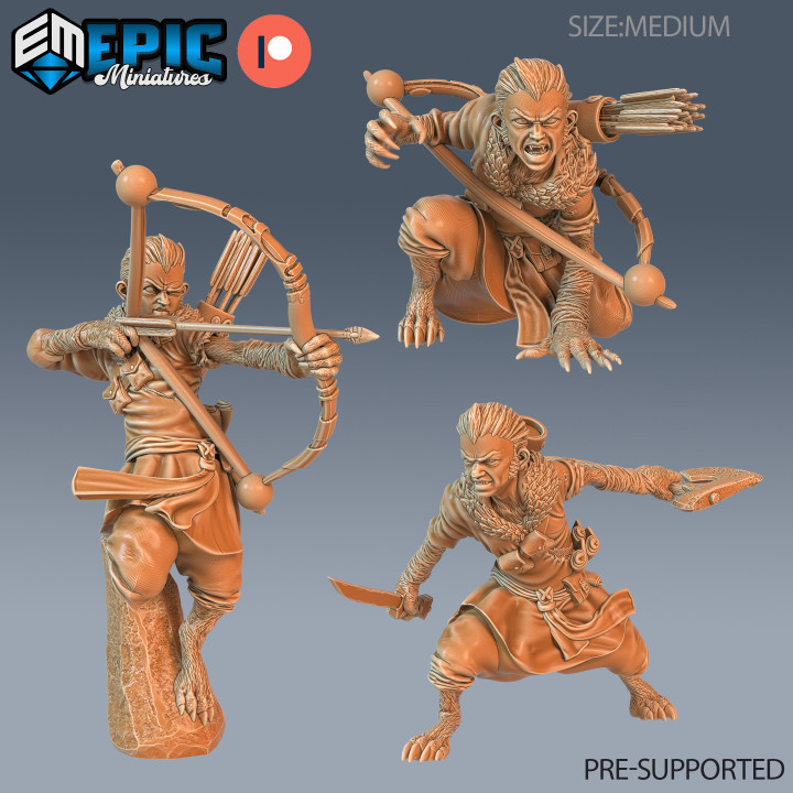 3D Printable Halfling Skin Changer Set / Shapechanger / Dwarf Warrior ...