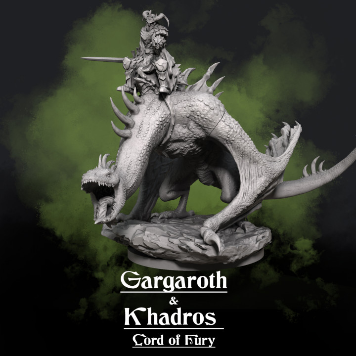 3D Printable Gargaroth & Khadros, Lord of Fury by Sculptorium of Madness