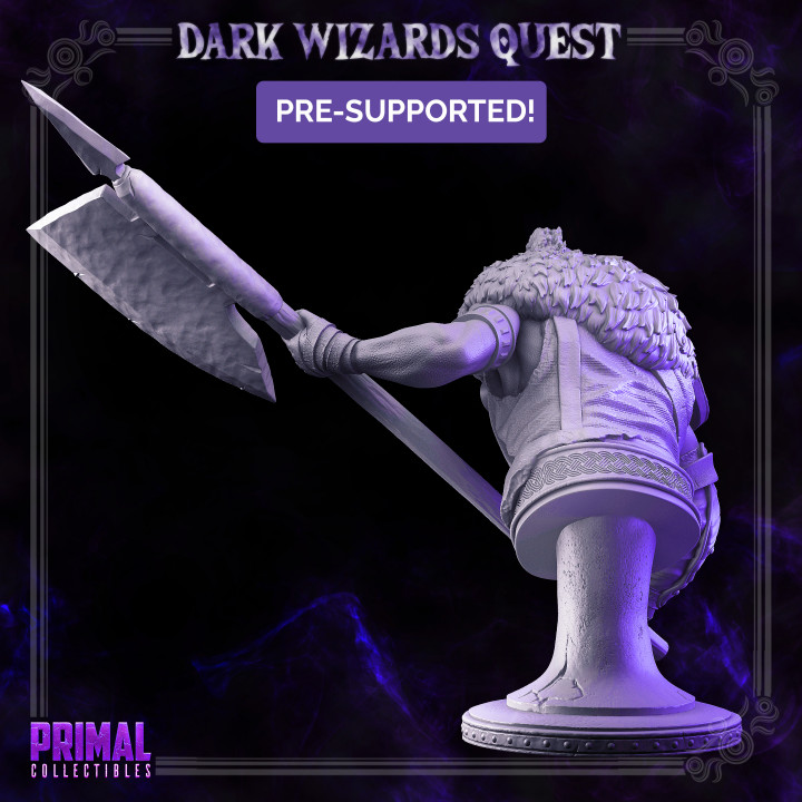 3D Printable Halberdier/ Mercenary /Man- at- arms - Crane - Bust - DARK ...