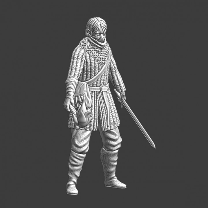 3D Printable Medieval soldier with torch - (medieval commando) by ...