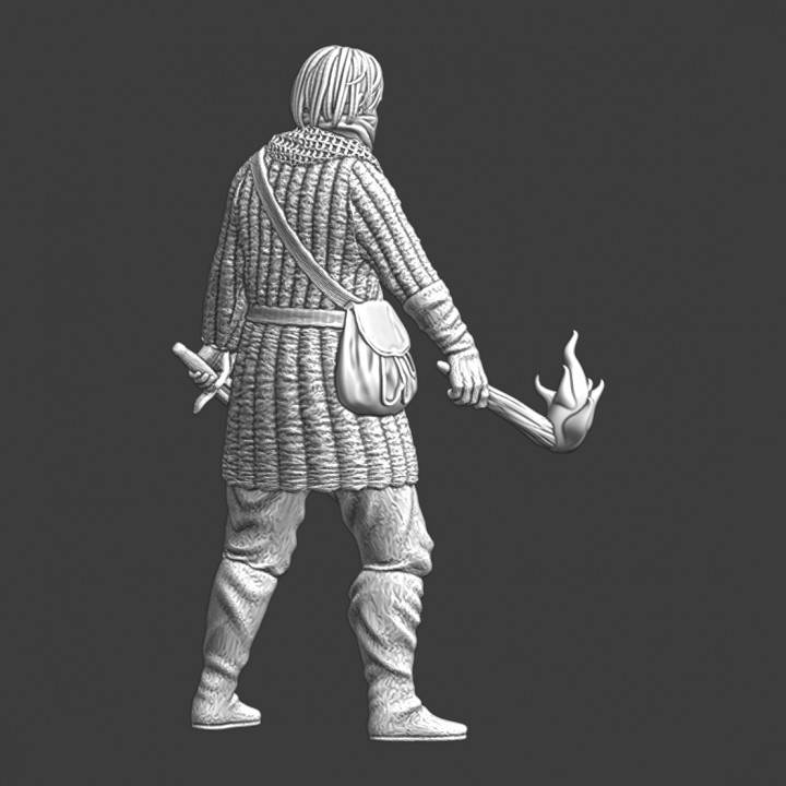 3D Printable Medieval soldier with torch - (medieval commando) by ...