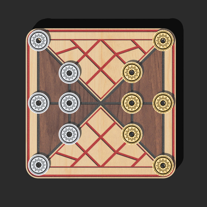 3D Printable FELLI - BOARD GAME FROM MAROCCO by Lazy Bear