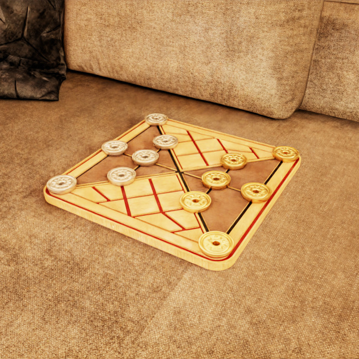 3D Printable FELLI - BOARD GAME FROM MAROCCO by Lazy Bear