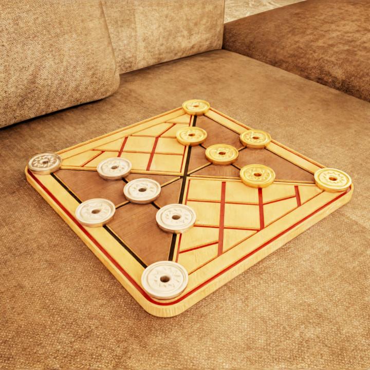 3D Printable FELLI - BOARD GAME FROM MAROCCO by Lazy Bear