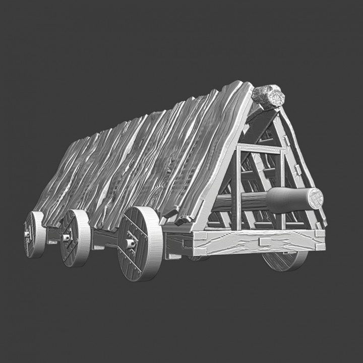 3D Printable Primitive Medieval Ram - Model by Northern Crusades Miniatures