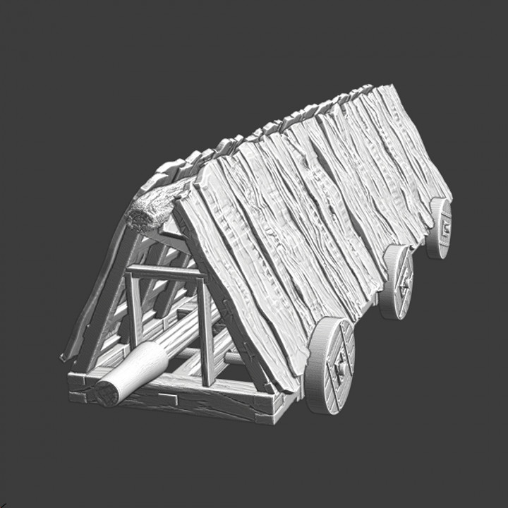 3D Printable Primitive Medieval Ram - Model by Northern Crusades Miniatures