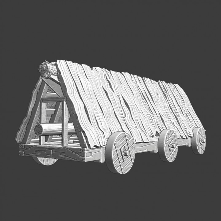 3D Printable Primitive Medieval Ram - Model by Northern Crusades Miniatures