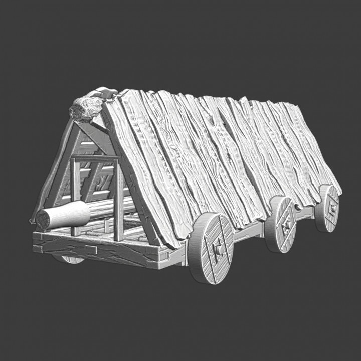 3D Printable Primitive Medieval Ram - Model by Northern Crusades Miniatures