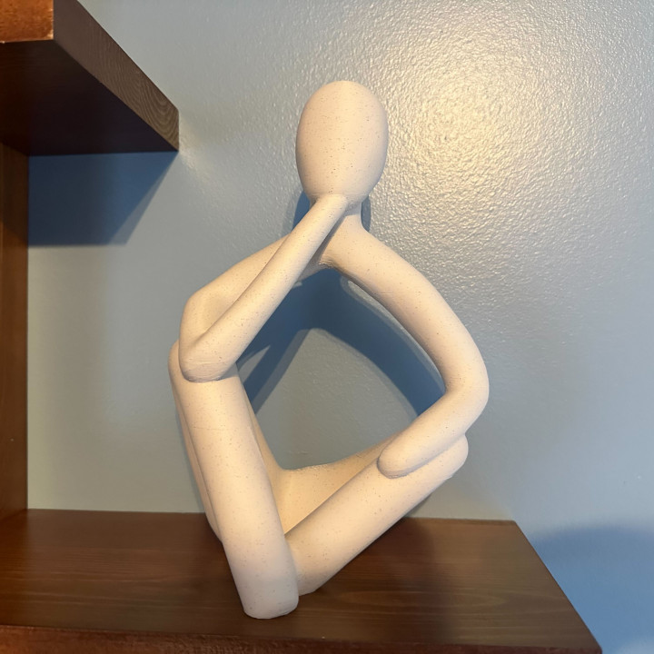 3D Print of Abstract Thinker Sculpture - No Supports by joedangelo