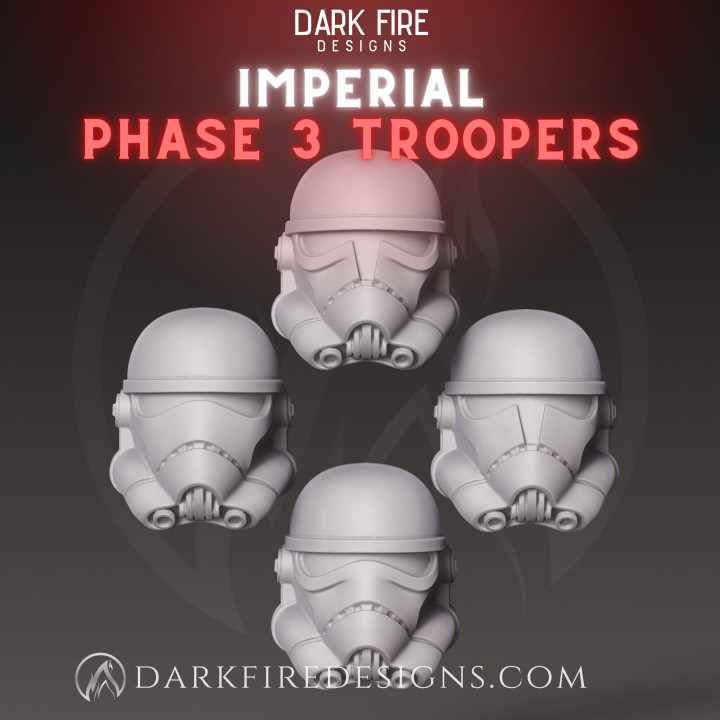 3D Printable Phase Three Trooper Squad by Dark Fire Designs