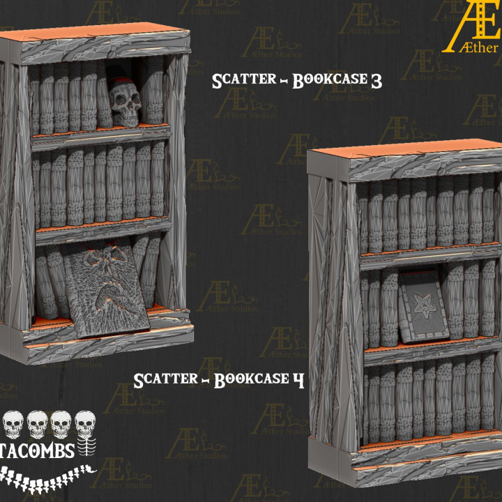 3D Printable AECATA03 - The Haunted Library by Aether Studios