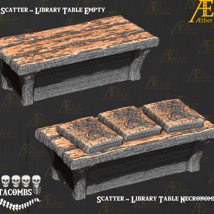 3D Printable AECATA03 - The Haunted Library by Aether Studios