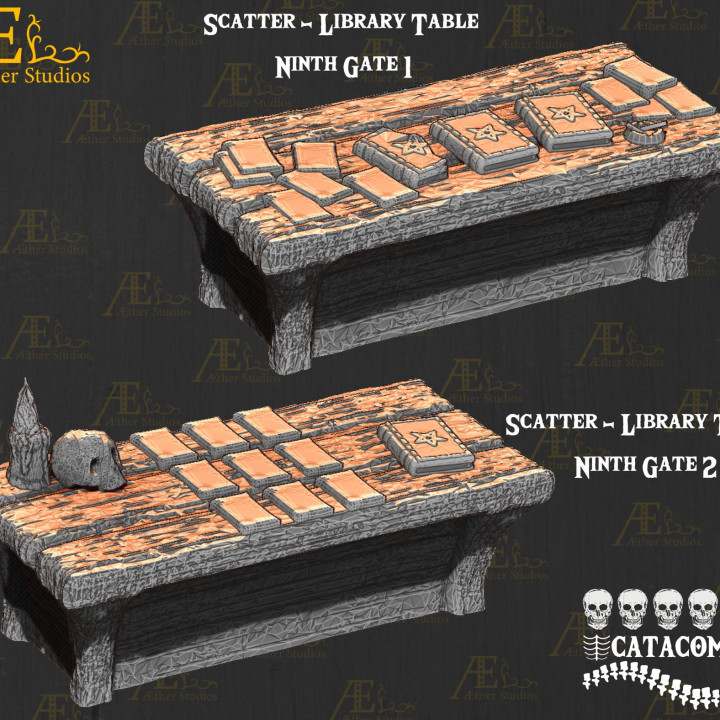 3D Printable AECATA03 - The Haunted Library by Aether Studios