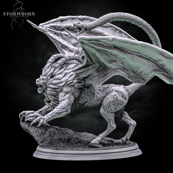 3D Printable Chimera (2 sizes included) by Stormborn Collectibles