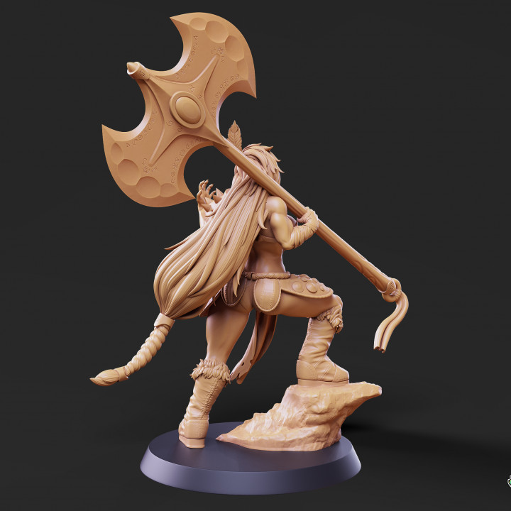 3D Printable Barbarian Battlemaster Pose 3 - 2 Variants + Pinup by ...