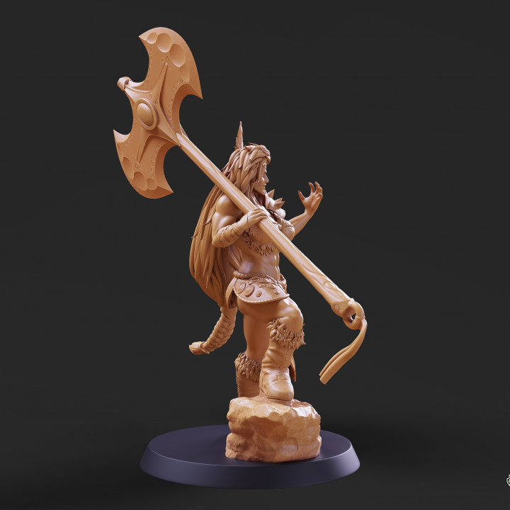 3D Printable Barbarian Battlemaster Pose 3 - 2 Variants + Pinup by ...