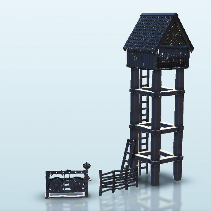 3D Printable Viking wooden outpost - Alkemy Lord of Rings War of the ...