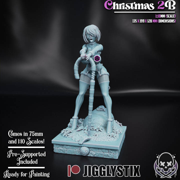 3D Printable Automaton Battle Android (NSFW Christmas Edition) by Jigglystix