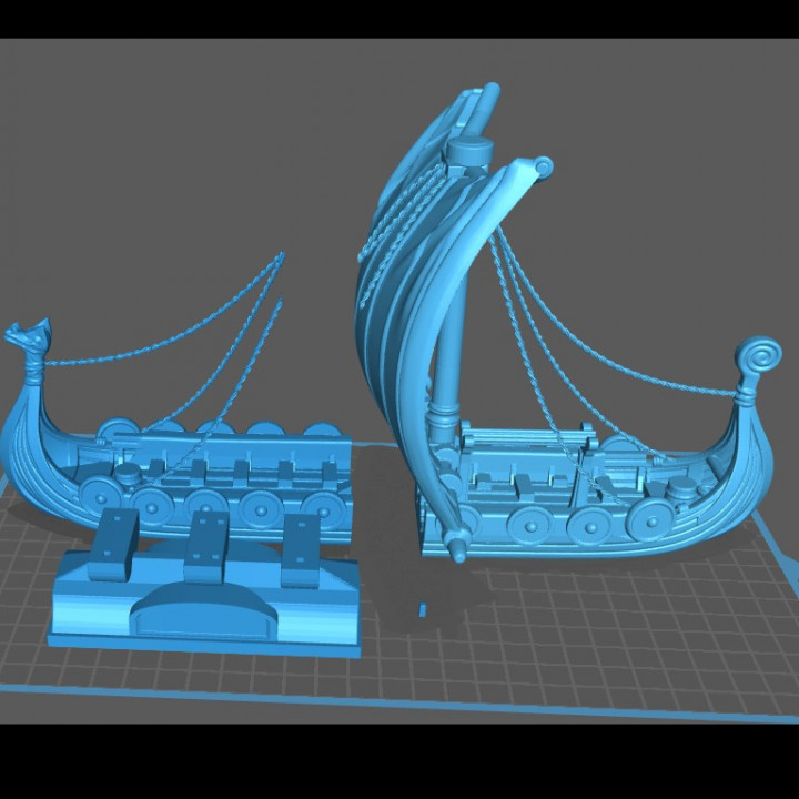 3D Printable Viking drakkar war longship 1 - Alkemy Lord of Rings War ...