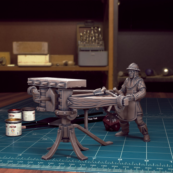 3D Printable Ballista Crew Shooter [Pre-Supported] by TytanTroll Miniatures