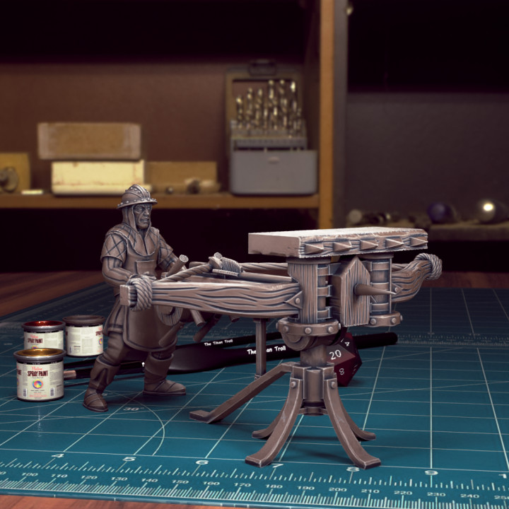 3D Printable Ballista Crew Shooter [Pre-Supported] by TytanTroll Miniatures