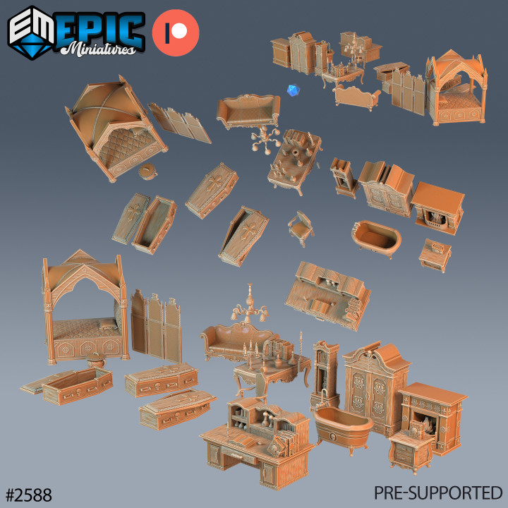 3D Printable Vampires Curse Set / Undead Encounters / Vampire Castle ...