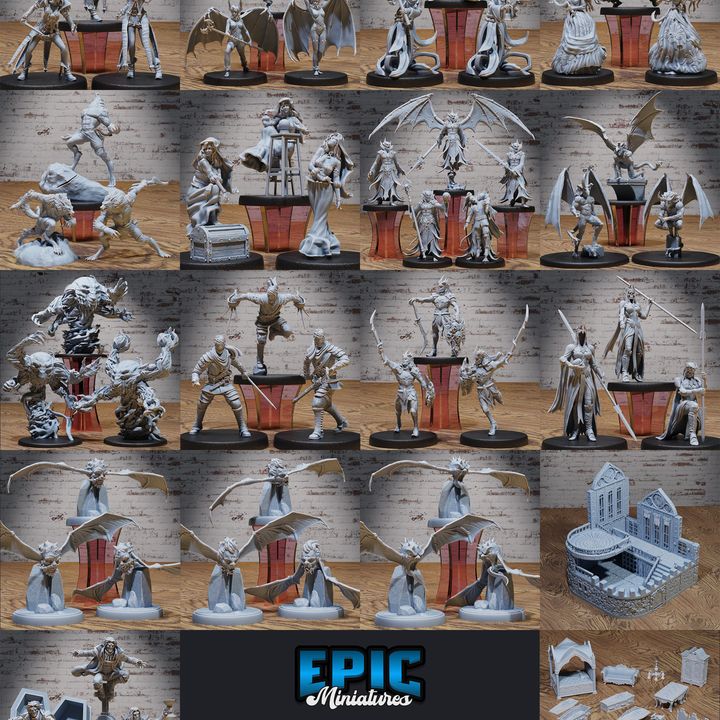 3D Printable Vampires Curse Set / Undead Encounters / Vampire Castle ...