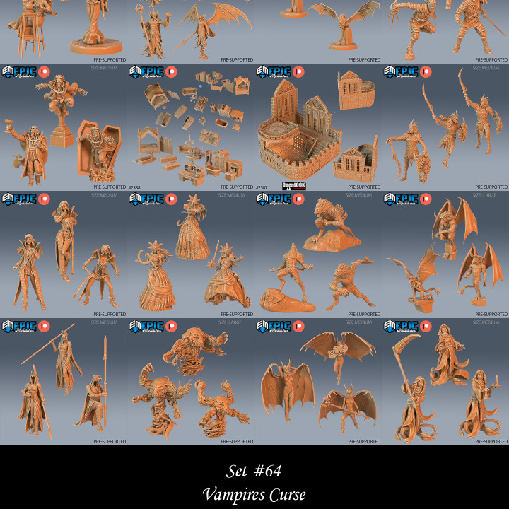 3D Printable Vampires Curse Set / Undead Encounters / Vampire Castle ...