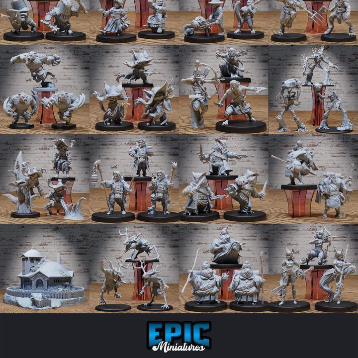 3D Printable Little Folk Set / Halfling Village Collection / Wild ...