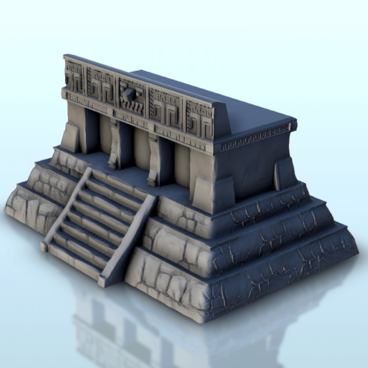 3D Printable Mesoamerican palace 11 - Maya Aztec Cuetzpal Seraphon ...