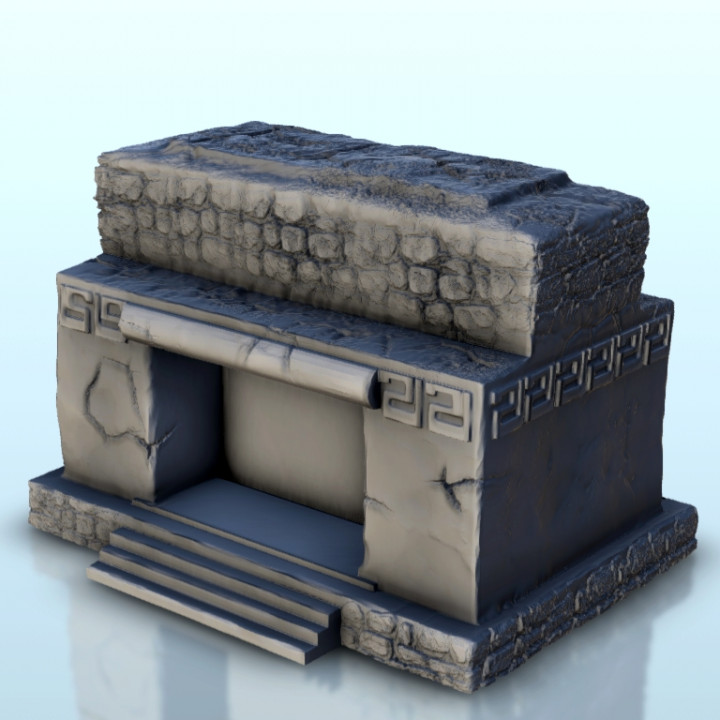 3D Printable Mesoamerican palace 24 - Maya Aztec Cuetzpal Seraphon ...