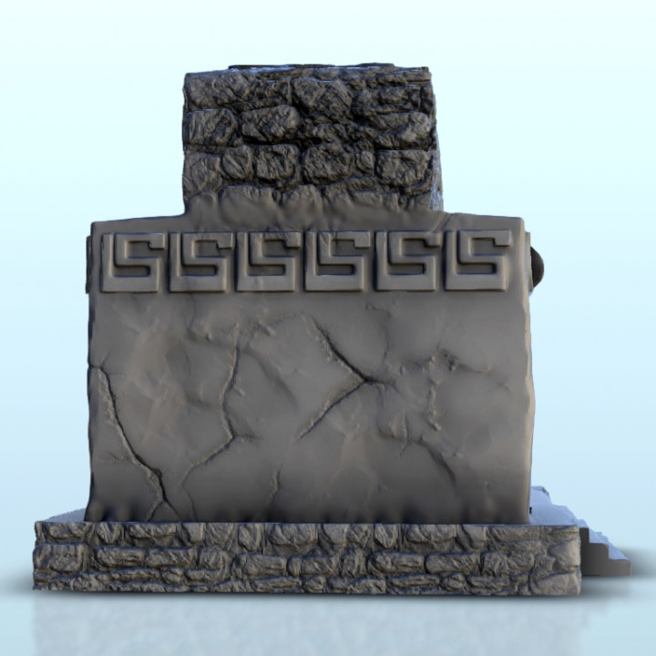 3D Printable Mesoamerican palace 24 - Maya Aztec Cuetzpal Seraphon ...