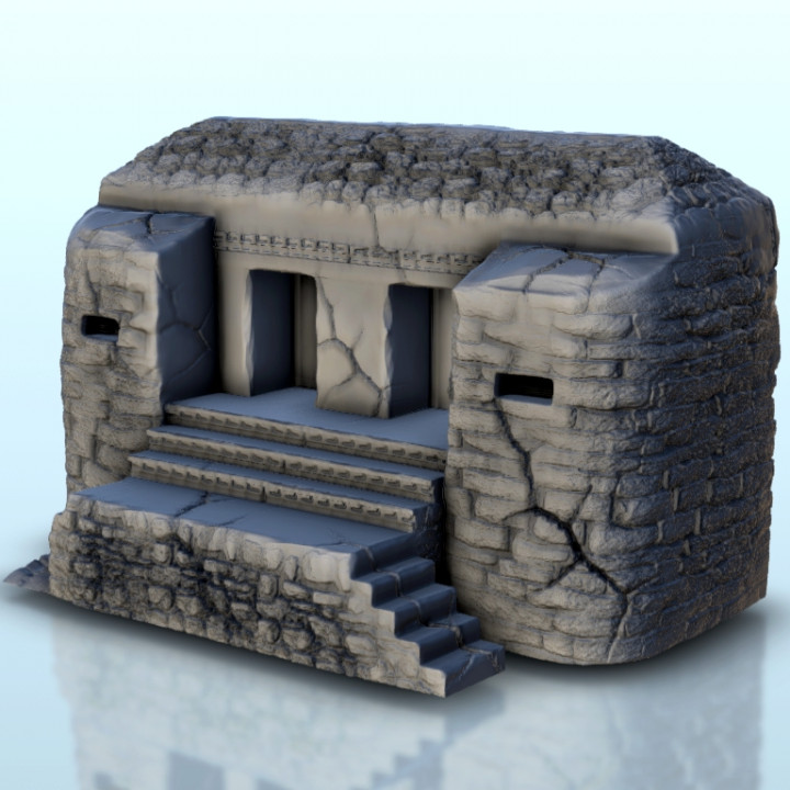 3D Printable Mesoamerican palace 25 - Maya Aztec Cuetzpal Seraphon ...