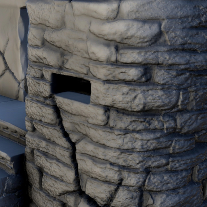 3D Printable Mesoamerican palace 25 - Maya Aztec Cuetzpal Seraphon ...